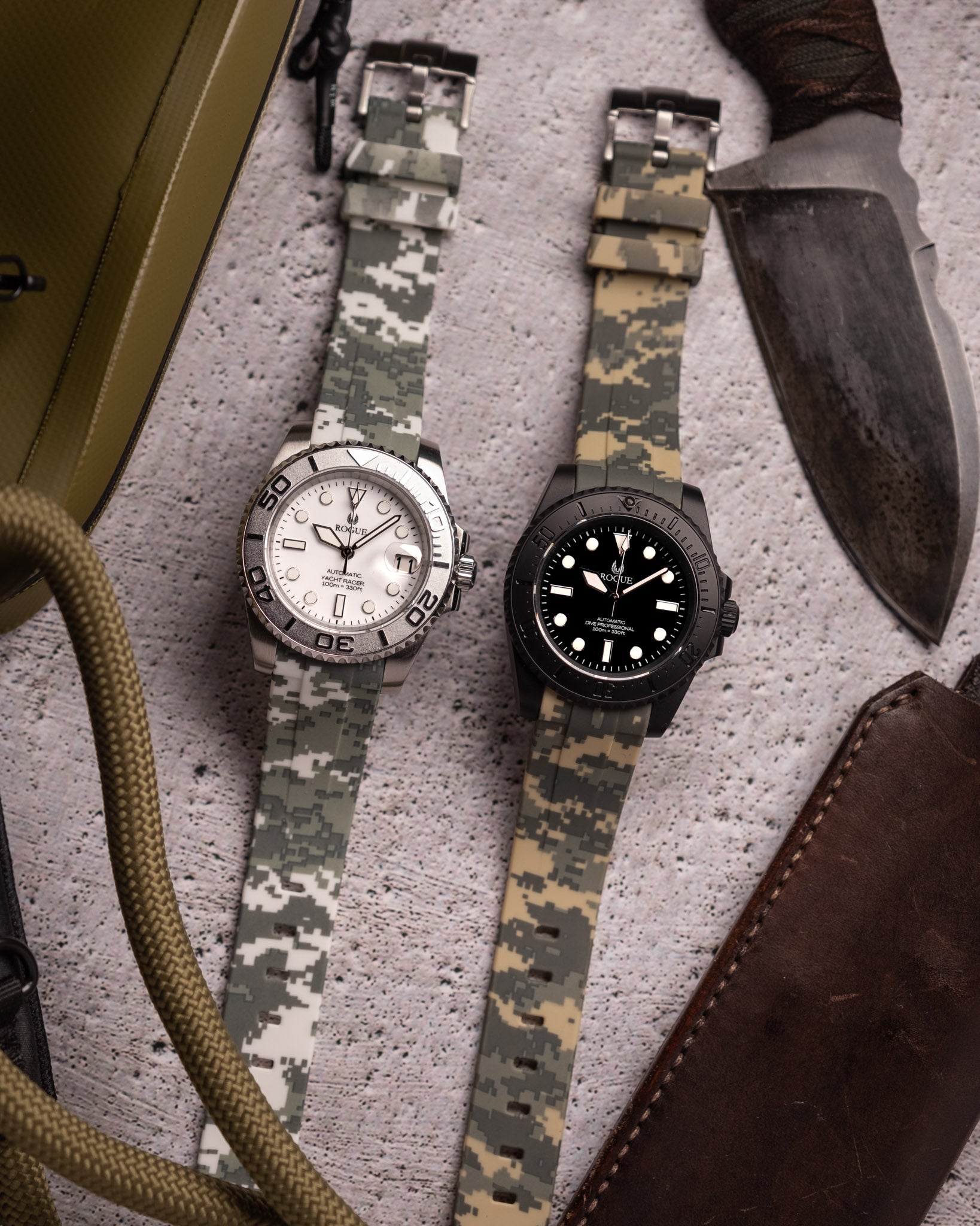 CAMO RUBBER STRAP – Rogue Watches